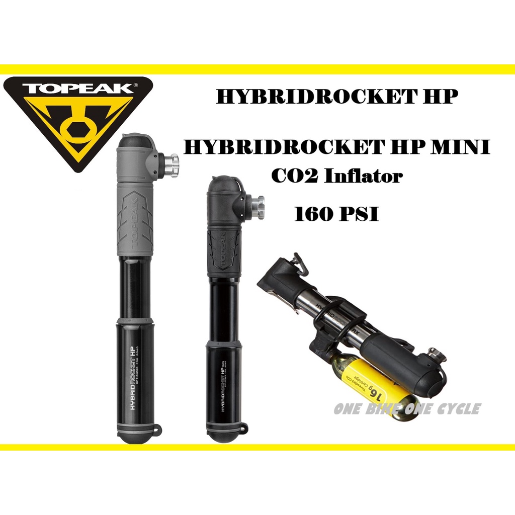 TOPEAK HYBRID ROCKET HP/ HYBRIDROCKET HP MINI 160psi Dual Co2 Mini Pump | Shopee Malaysia