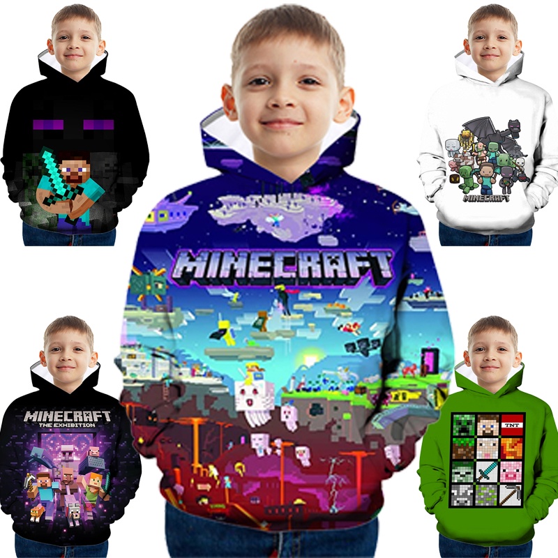 Minecraft Kids Four Seasons Hoodie Sweater Print Game Fashion Jacket ...
