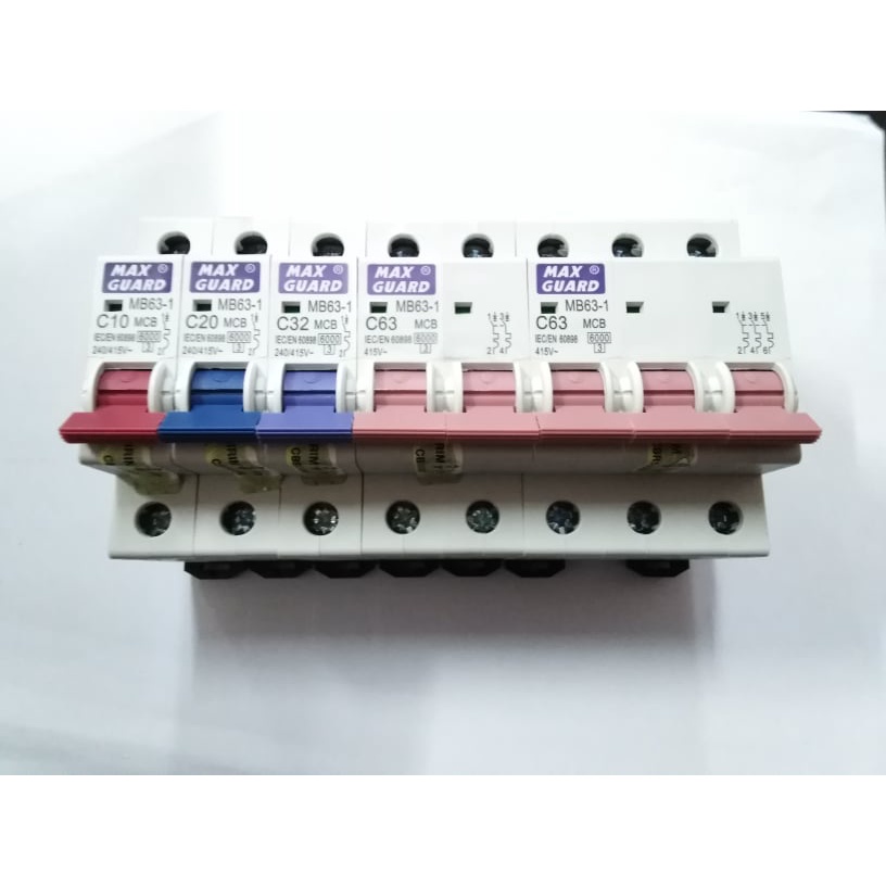 MAXGUARD MCB 10A/20A/32A/63A SINGLE /3 PHASE Miniature Circuit Breaker ...