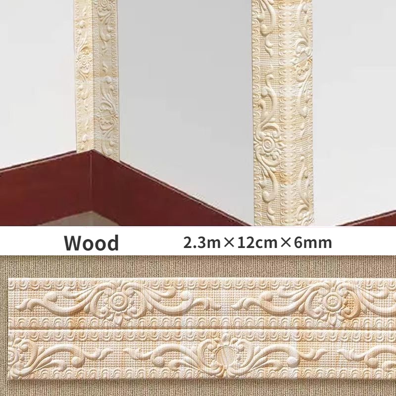 2.3m×12cm Wall Trim Line with 7 Diamond Wall Skirting Moulding ...