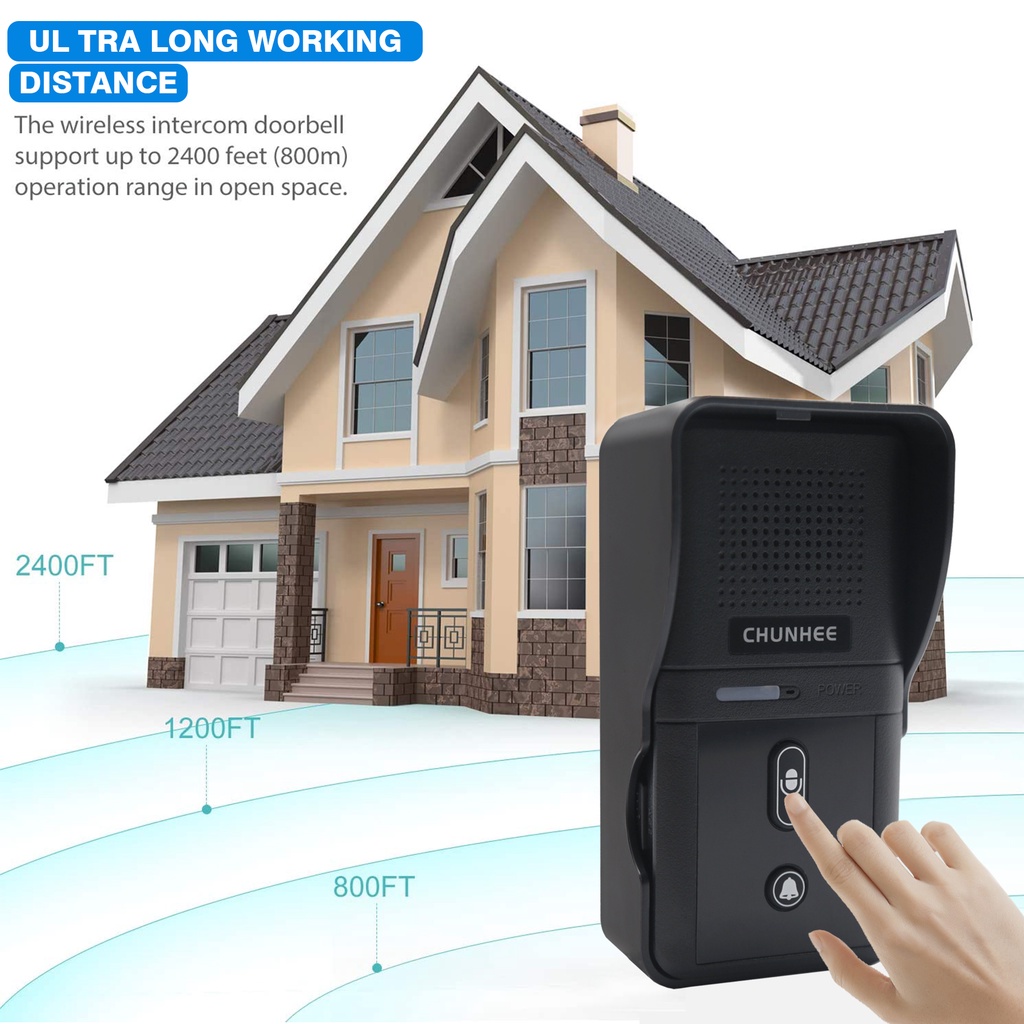 Daytech Wireless Intercom Door bell for Home/office/store Two Way ...