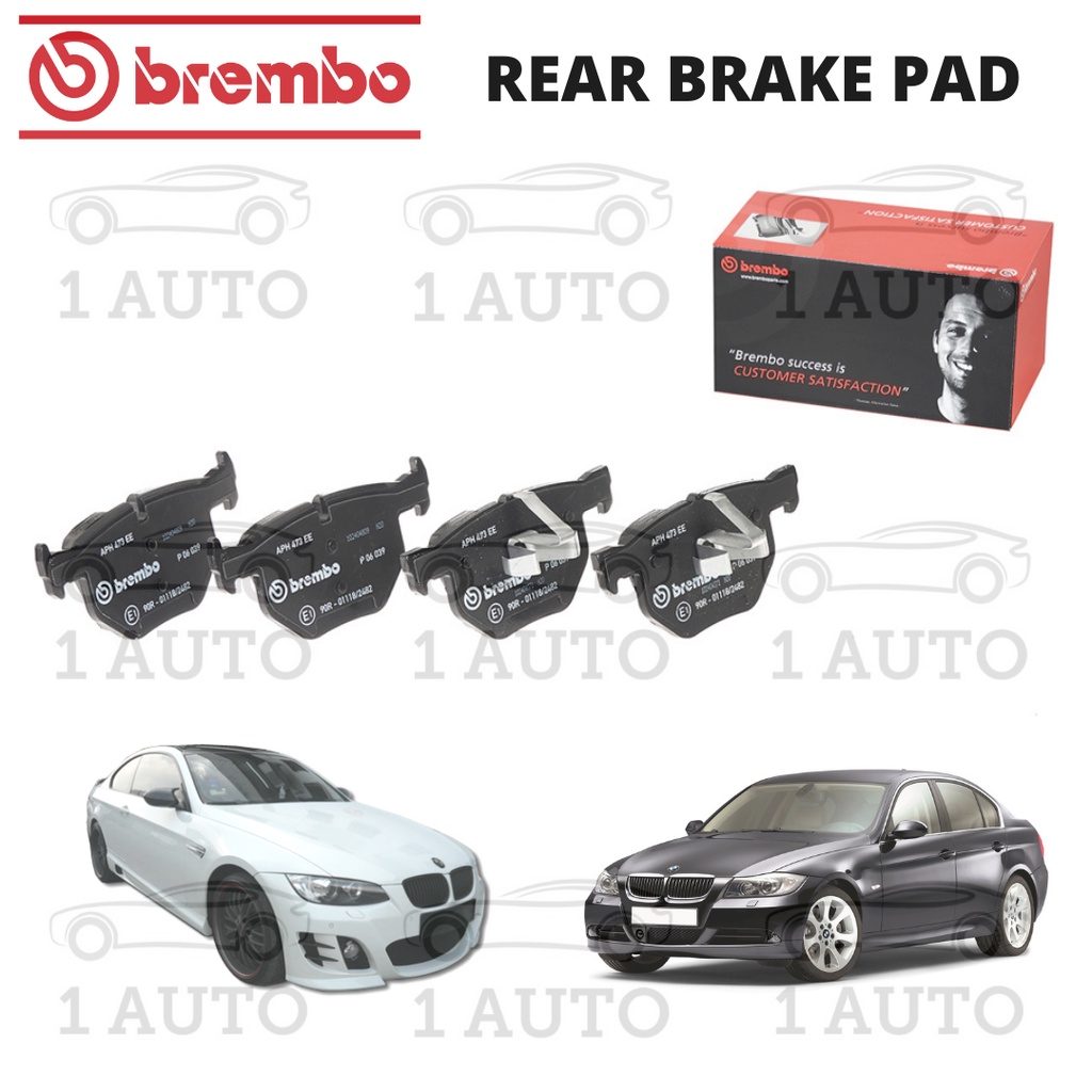 GENUINE BREMBO REAR BRAKE PAD BMW E90 330i 335i E92 330i 335i E93 330i ...