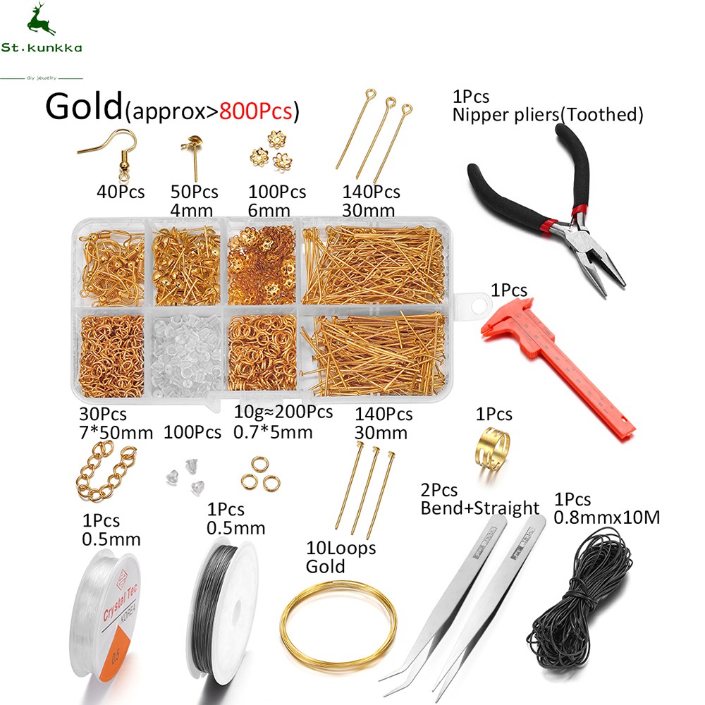St.kunkka Kits Earring Hook Pins Repair Tools (800 Pcs/Lot) | Shopee ...
