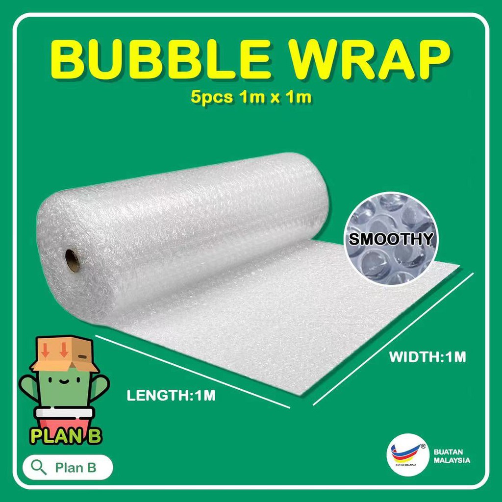 Bubble Wrap Single Layer 1m x 1m (5pcs) | Shopee Malaysia
