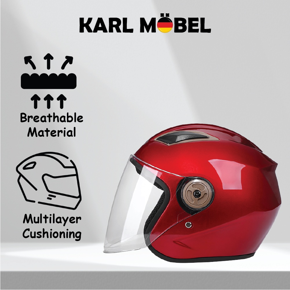 Topi keledar Helmet motor Motorsikal Helmet motorcycle open face Helmet ...
