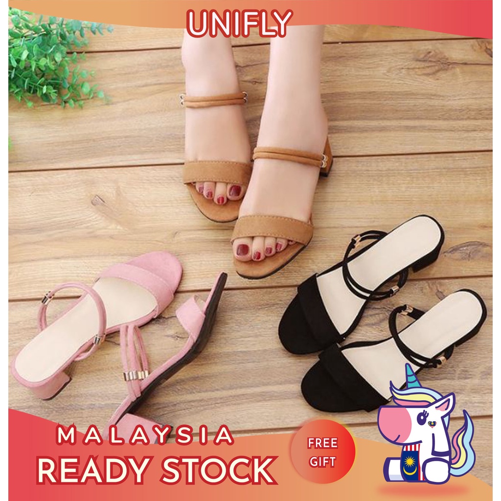 [Msia Ready Stock] Unifly Alley 2-Way Strap Wear Women High Heels Shoes ...