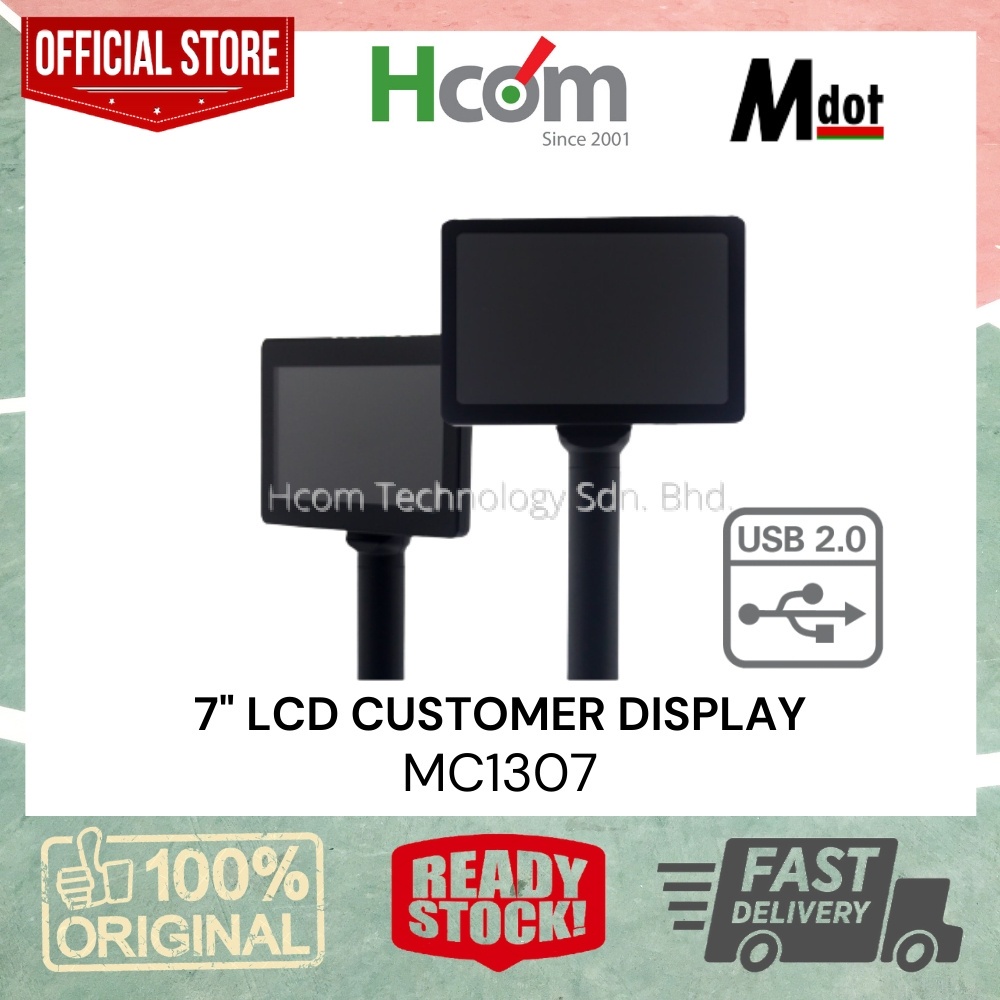 MDOT 7'' LCD Customer Display MC1307 (USB) | Shopee Malaysia