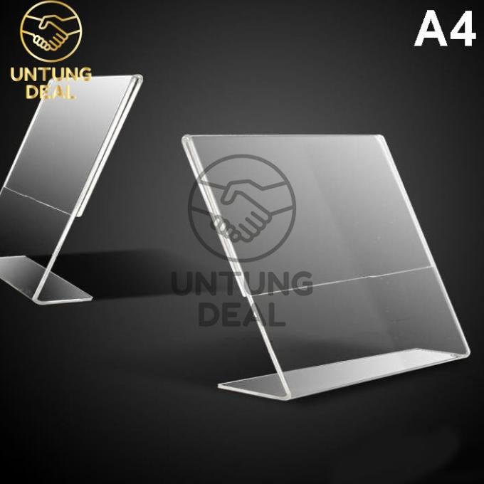 Acrylic Tent Card Landscape A4 Type L / Acrylic Standing A4 | Shopee ...