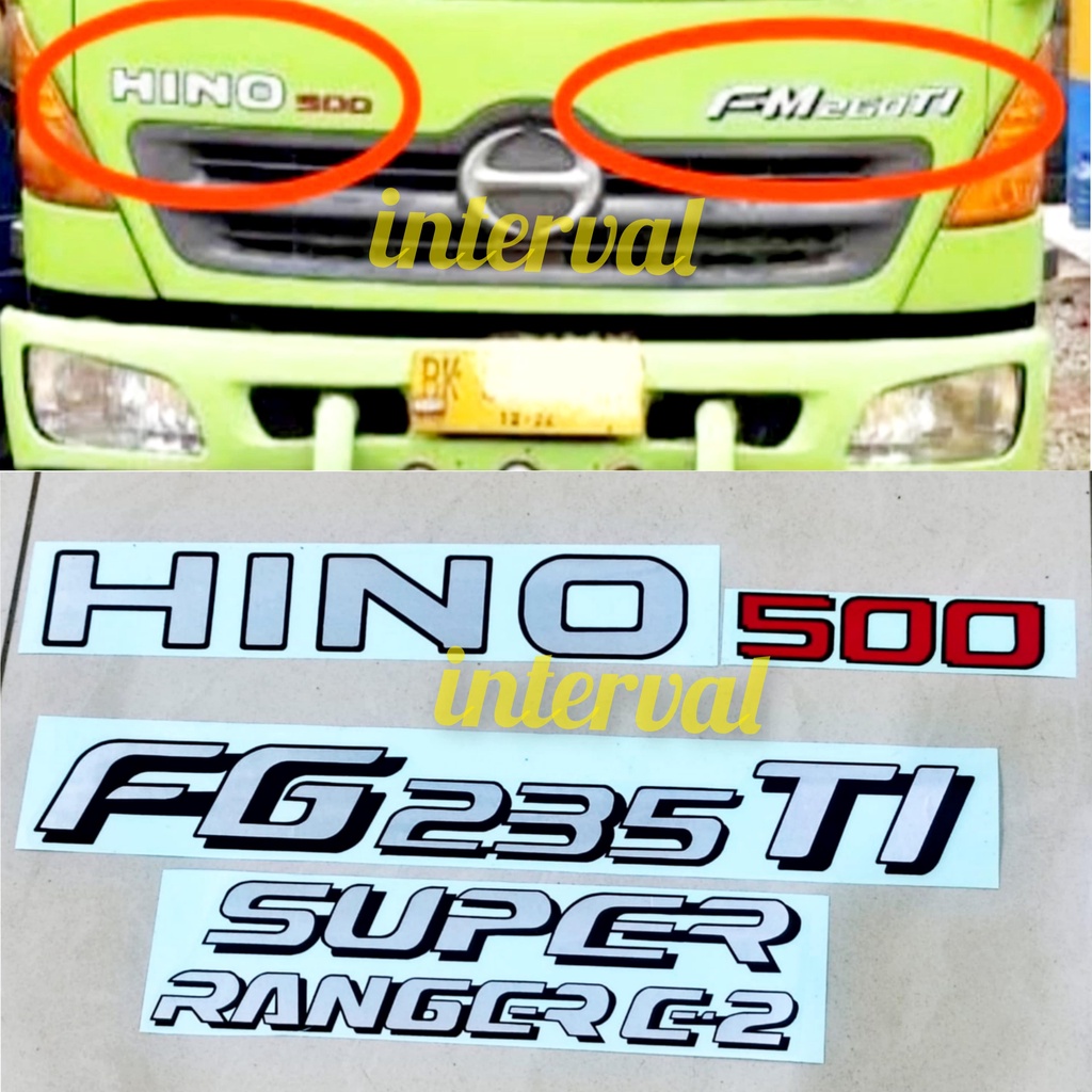 Truck Car Front Body Sticker with Hino 500 Super Ranger FG235TI Sticker ...