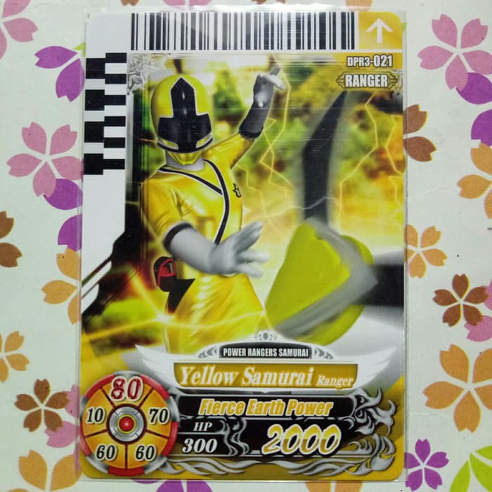 Power ranger card battle normal ranger yellow samurai v3 | Shopee Malaysia