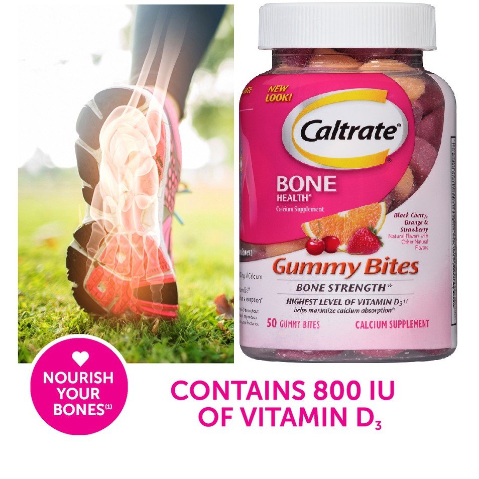 Caltrate Calcium Gummy Bites, 50 Ct Bone Health - EXP 02/2025 | Shopee ...