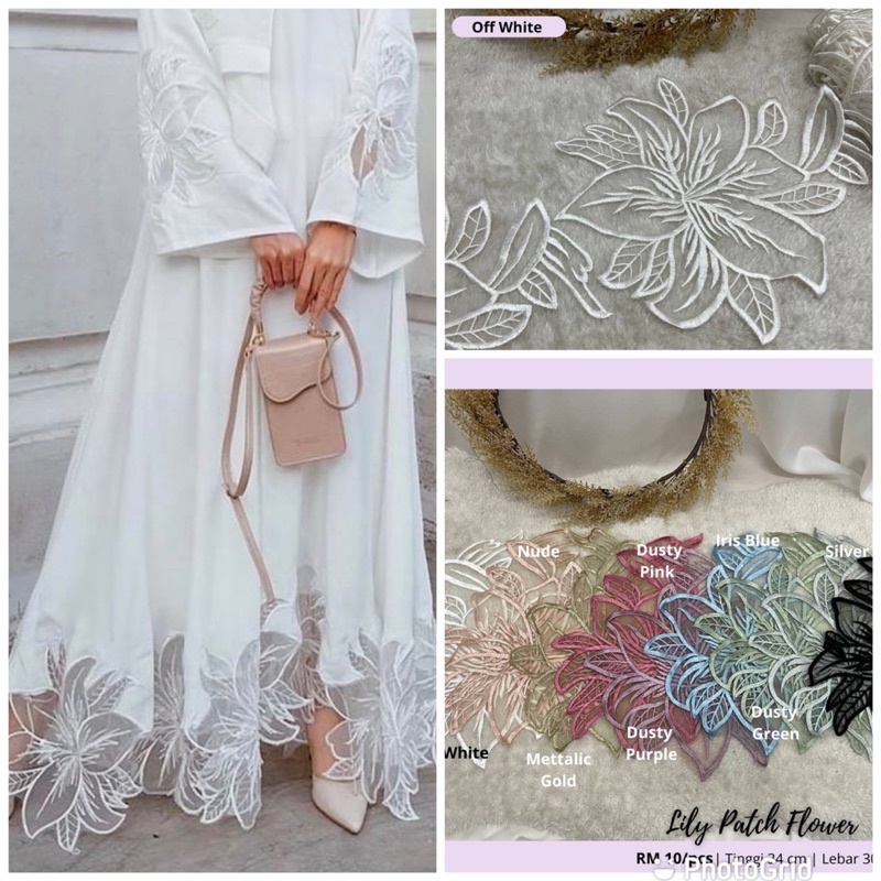 PATCH LACE LILY DESIGN BARU BERKUALITI DAN CANTIK | Shopee Malaysia