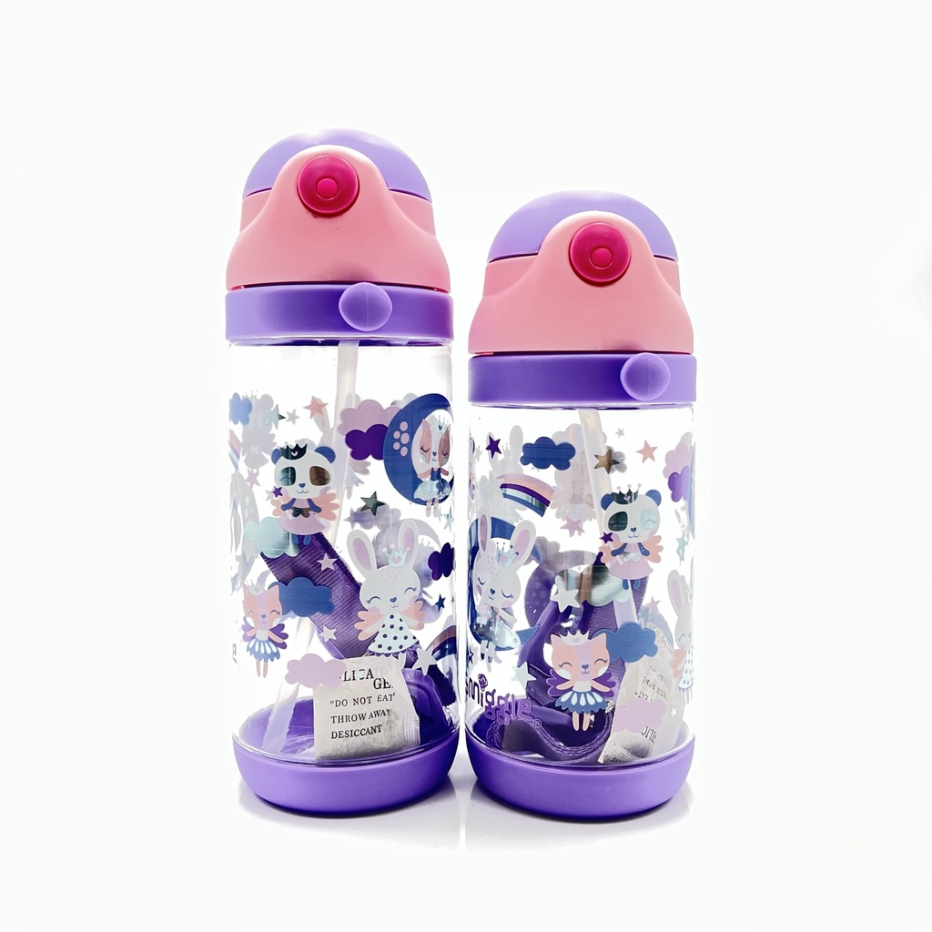 BPA FREE SMIGGLE Kids Drinking Bottle 500ml 600ml Botol Air Kanak Drinking Bottle Kids Straws ...
