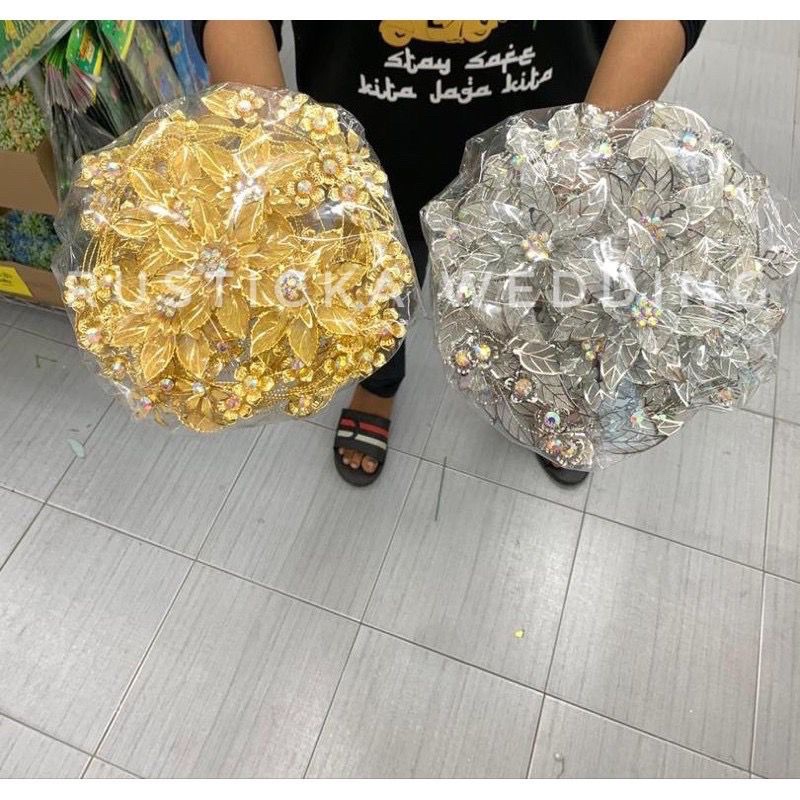 Bunga Tangan Besi Pengantin Perempuan Wedding Flower Hand Bouquet Iron ...
