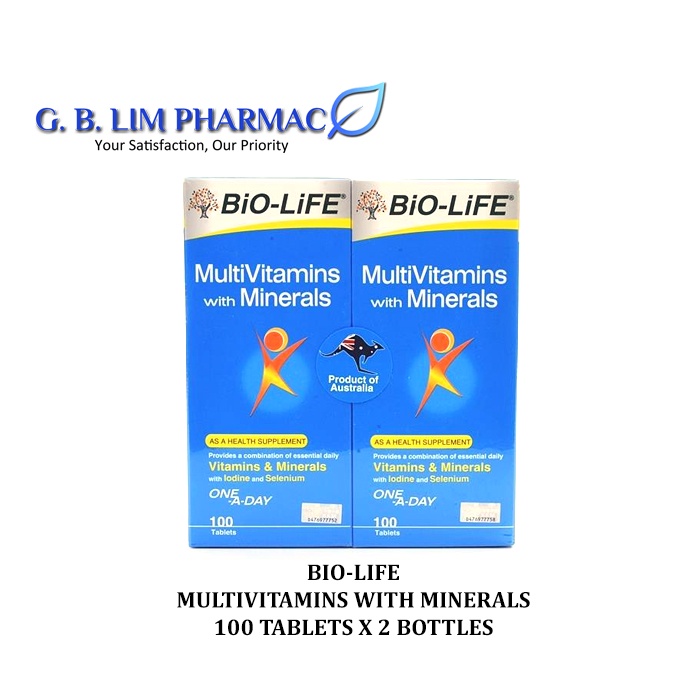 (EXP: 25-JUN-2026) Bio-Life Multivitamins With Minerals 100 TABLETS X 1 ...