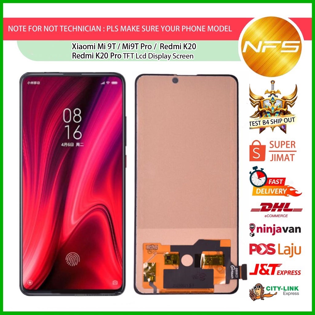 NFS STOCK - Mi 9T / Mi 9T Pro / Redmi K20/ Redmi K20 Pro display screen ...
