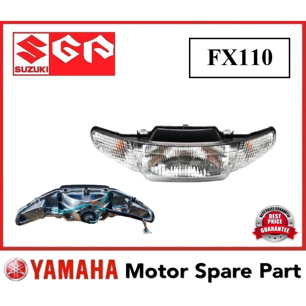 SUZUKI FX110 HEAD LAMP ASSY // LAMPU DEPAN BESAR HEADLAMP FRONT LIGHT HEADLIGHT FX-110 FX 110 ...