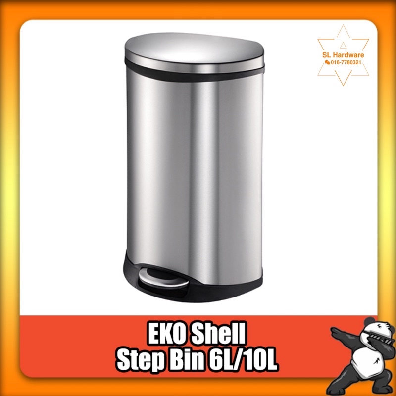 EKO Shell Step Bin 6L / 10L Trash Bin At Kitchen Bedrooms Bathroom Area ...