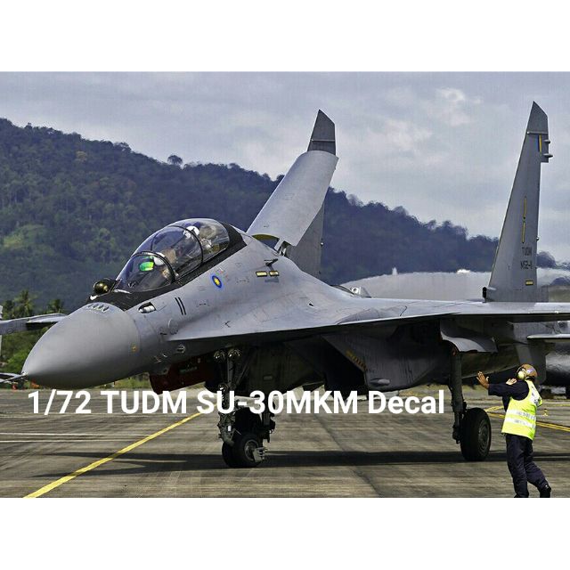 1/72 Basic markings Waterslide Decal for TUDM SU-30MKM 1/72 RMAF Sukhoi ...