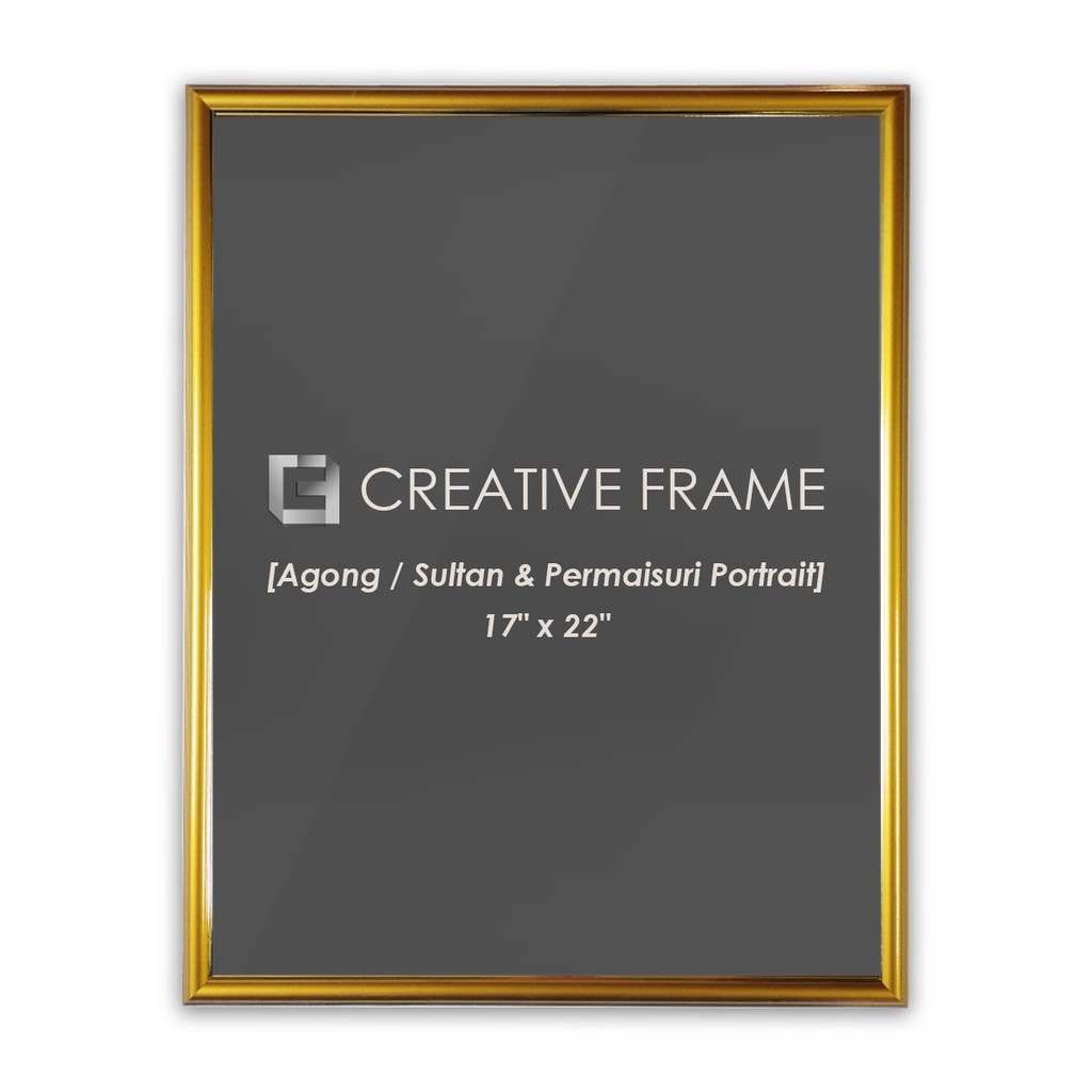 CREATIVE Photo Frame | Golden Frame With Gold Lining [Agong / Sultan ...