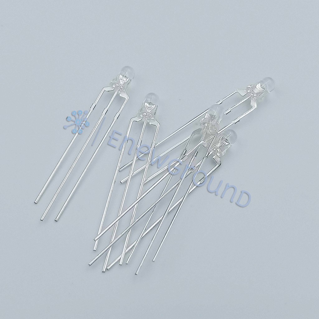 LED (super bright, red and blue, common cathode, 3 mm, 5 PCS) | Shopee ...