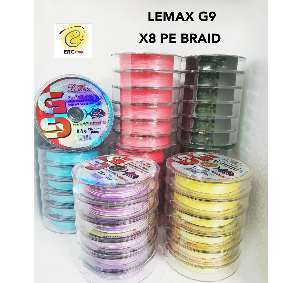 LEMAX G9 X8 PREMIUM 100% PE BRAIDED FISHING LINE 100M | Shopee Malaysia