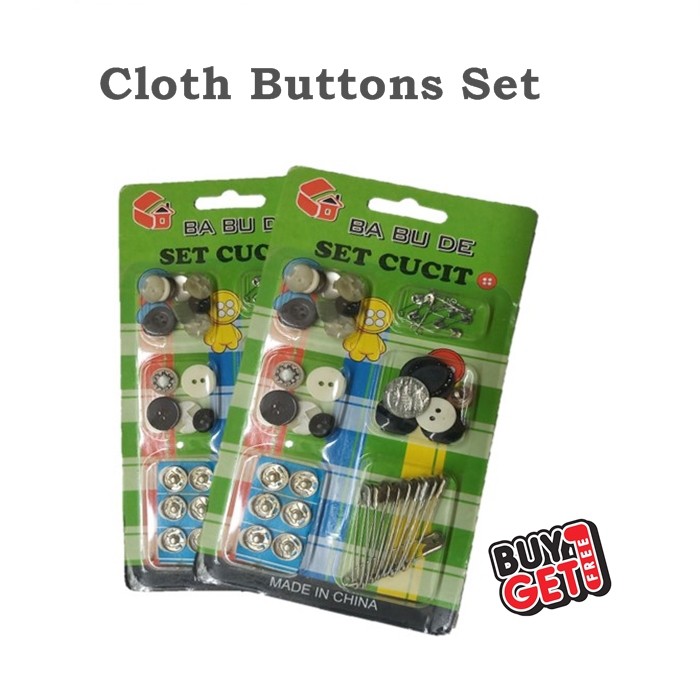 Cloth Buttons Set (Buy 1 Get 1 Free) | Shopee Malaysia