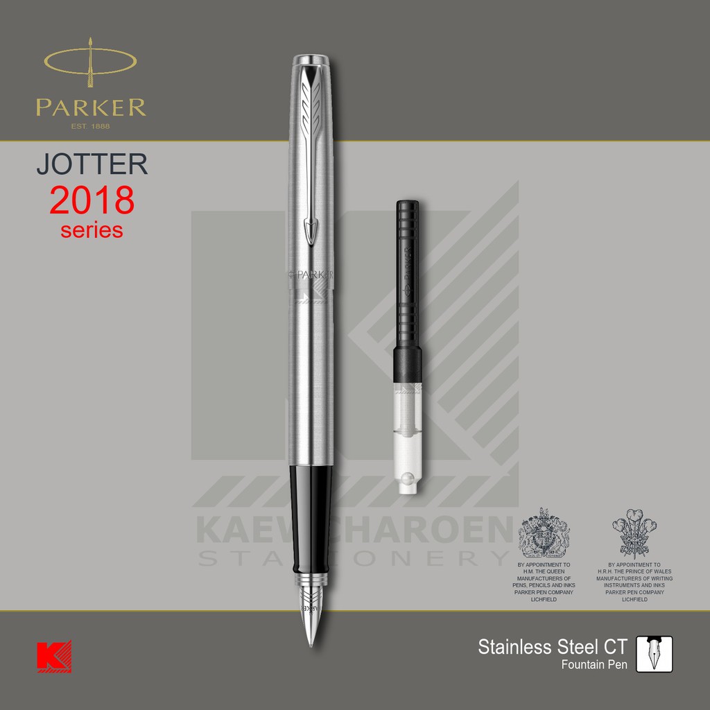 Parker Jotter Core 2018 Stainless Steel CT Fountain Pen | Shopee Malaysia