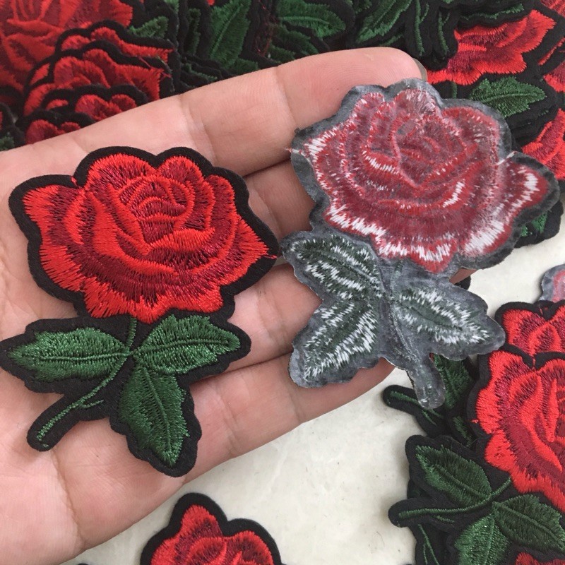 3pcs Iron-On NICE ROSE PATCHES for JEANS / SHIRTS / TUDUNG / BLOUSE ETC ...