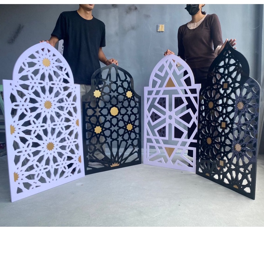 Wall Mihrab Minimalist Waterproof 3d Cutout Islamic sofa Wall divider ...