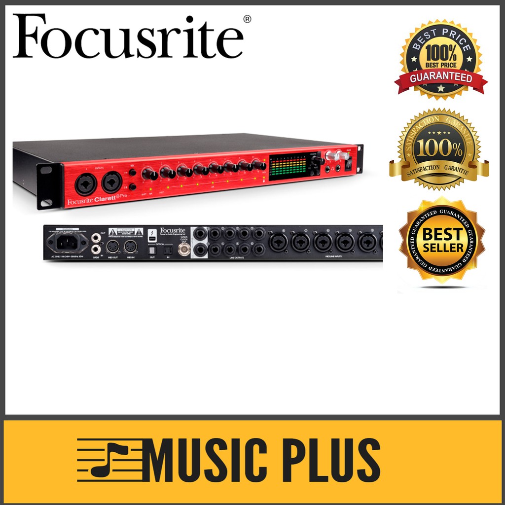 Focusrite Clarett 8Pre 18x20 Thunderbolt Audio Interface (8 Pre ...