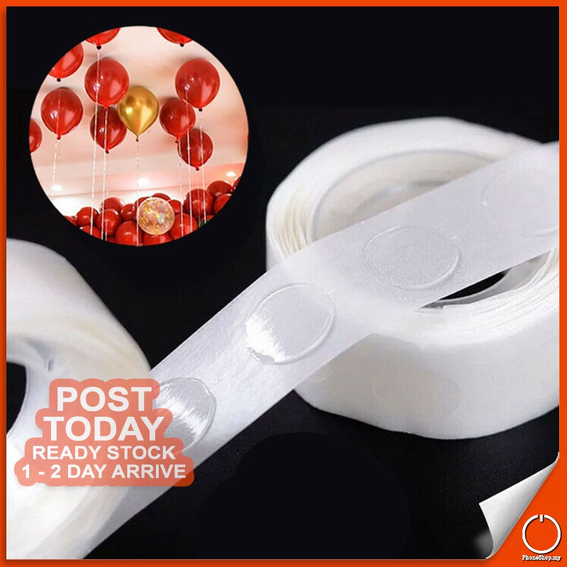 𝟏𝟎𝟎 𝐏𝐂𝐒 Attachment Balloon Glue Dot Stick Special Double-Side Adhesive ...
