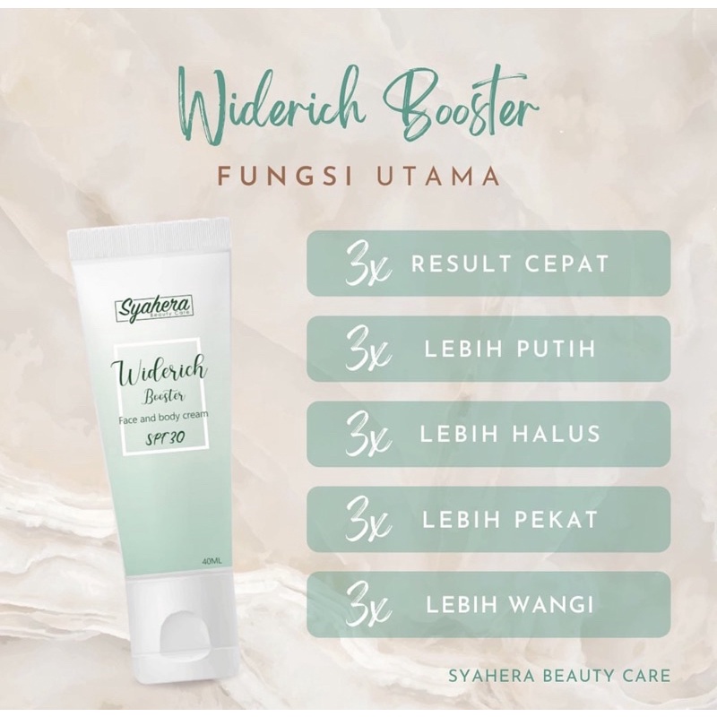 SYAHERA BEAUTY original HQ / WIDERICH BOOSTER WHITENING | Shopee Malaysia