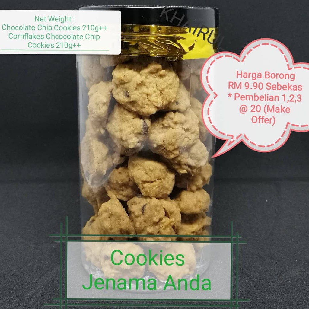 🔥HOT🔥 Chocolate Chip Cookies Jenama Anda Wholesale Borong homemade ...