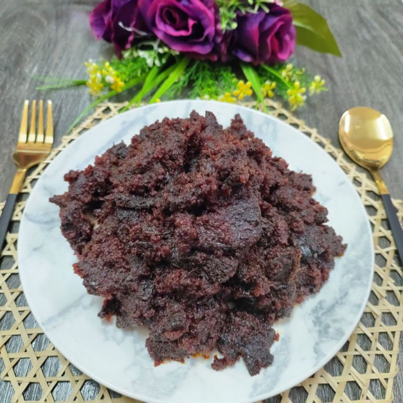 Rendang Dendeng DAGING SALAI Sedap Viral Meletop Ready to Eat RTE ...