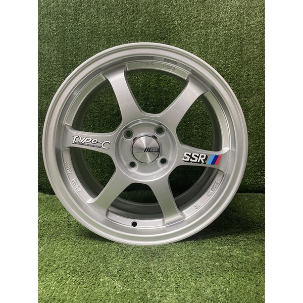 SSR TYPE-C - 15 inch 7.0jj Offset38 4x100 4x114.3 Gloss-Black / Light-Gold / Silver / matt black ...