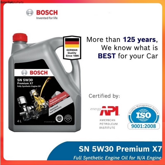 Bosch Premium X7 5W30 Fully Synthetic Engine Oil 4L | Shopee Malaysia