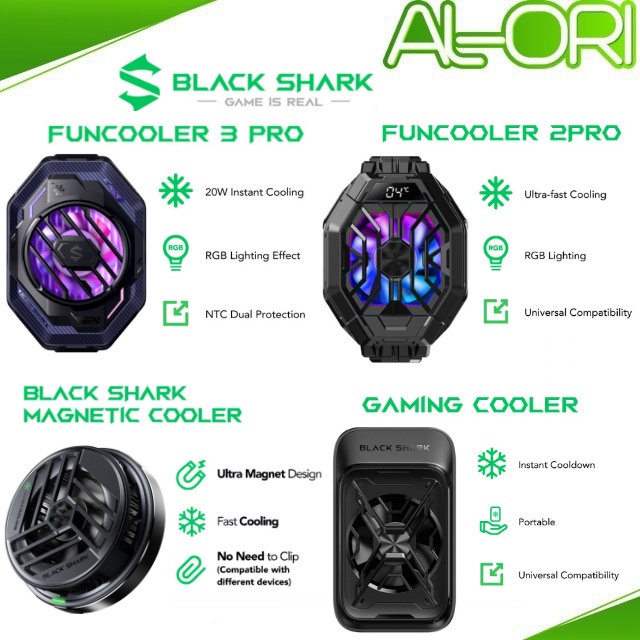 Original Black Shark Malaysia Fun Cooler 3 Pro 2 Pro Magnetic Gaming ...