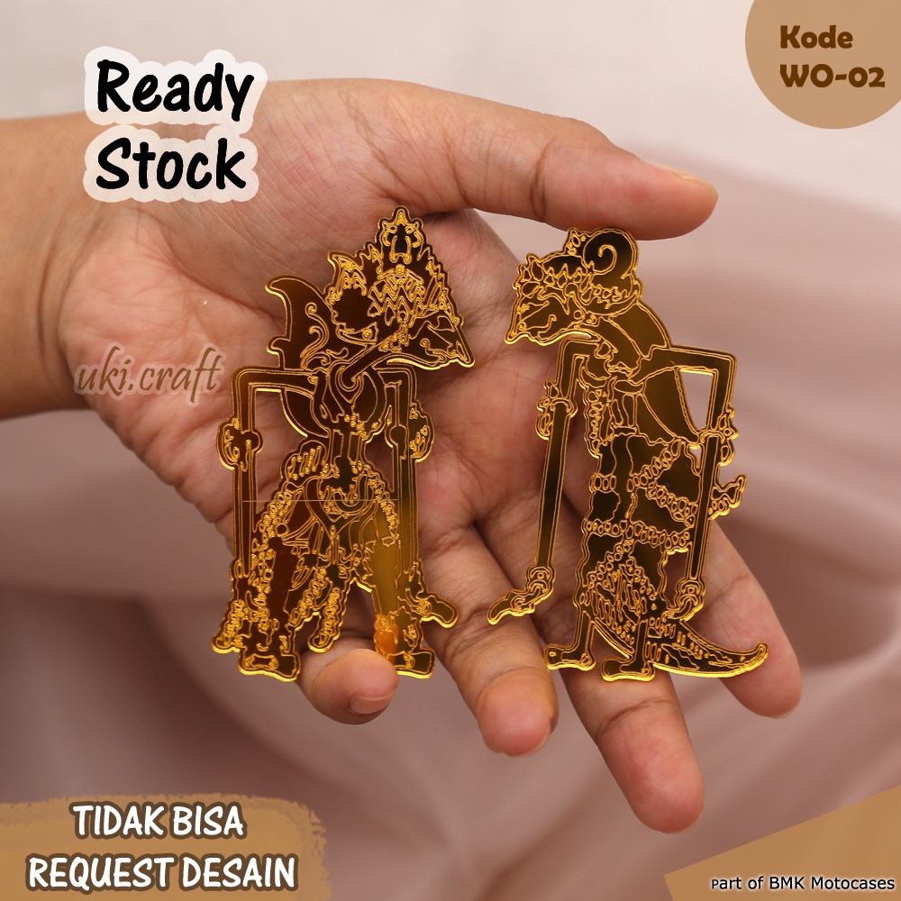 Rama & Shinta Puppet Carving Mirror Gold Acrylic Motif Puppet Dowry ...
