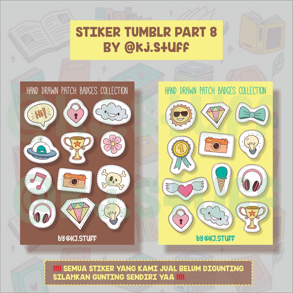 (Part3) Sticker pack aesthetic/sticker tumbler/sticker glossy (Uncut ...