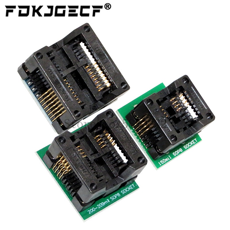 Sop16 To Dip8 Wide Body Seat Wide 150mil 200mil 208mil 300mil Programmer Sop8 Adapter Socket For