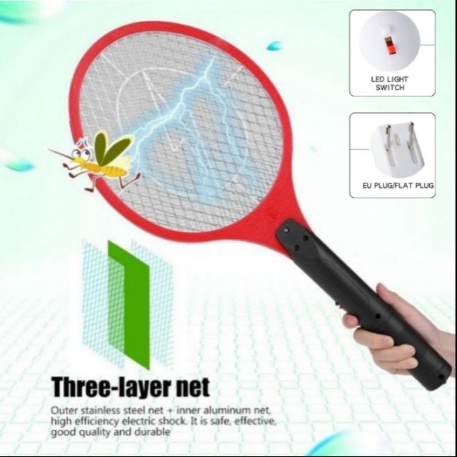 Rechargeable Electric Fly Insects Mosquito Hitting Killer Swatter ...