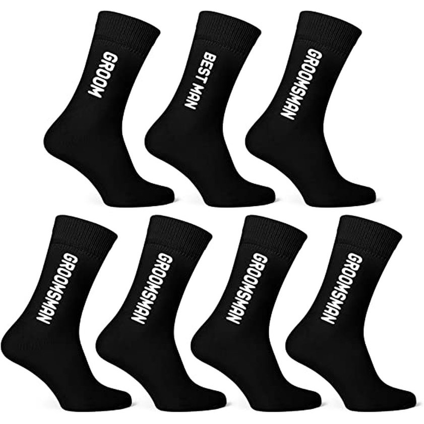 Men creative Groom Best man Groomsmen Letter Middle Tube Socks ...