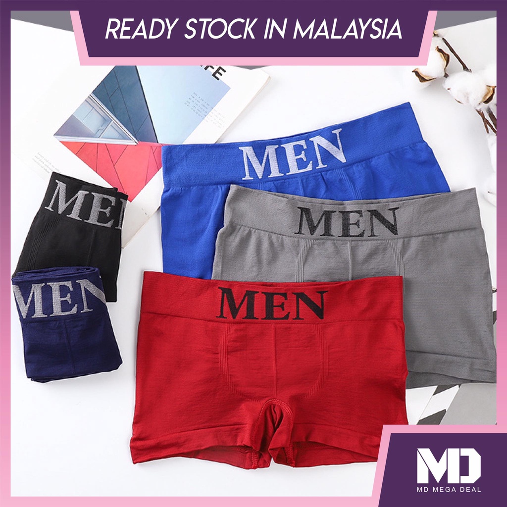 《Mega Deal》Premium Men Fierce Boxer Lelaki Seluar Dalam Free Size 45kg ...