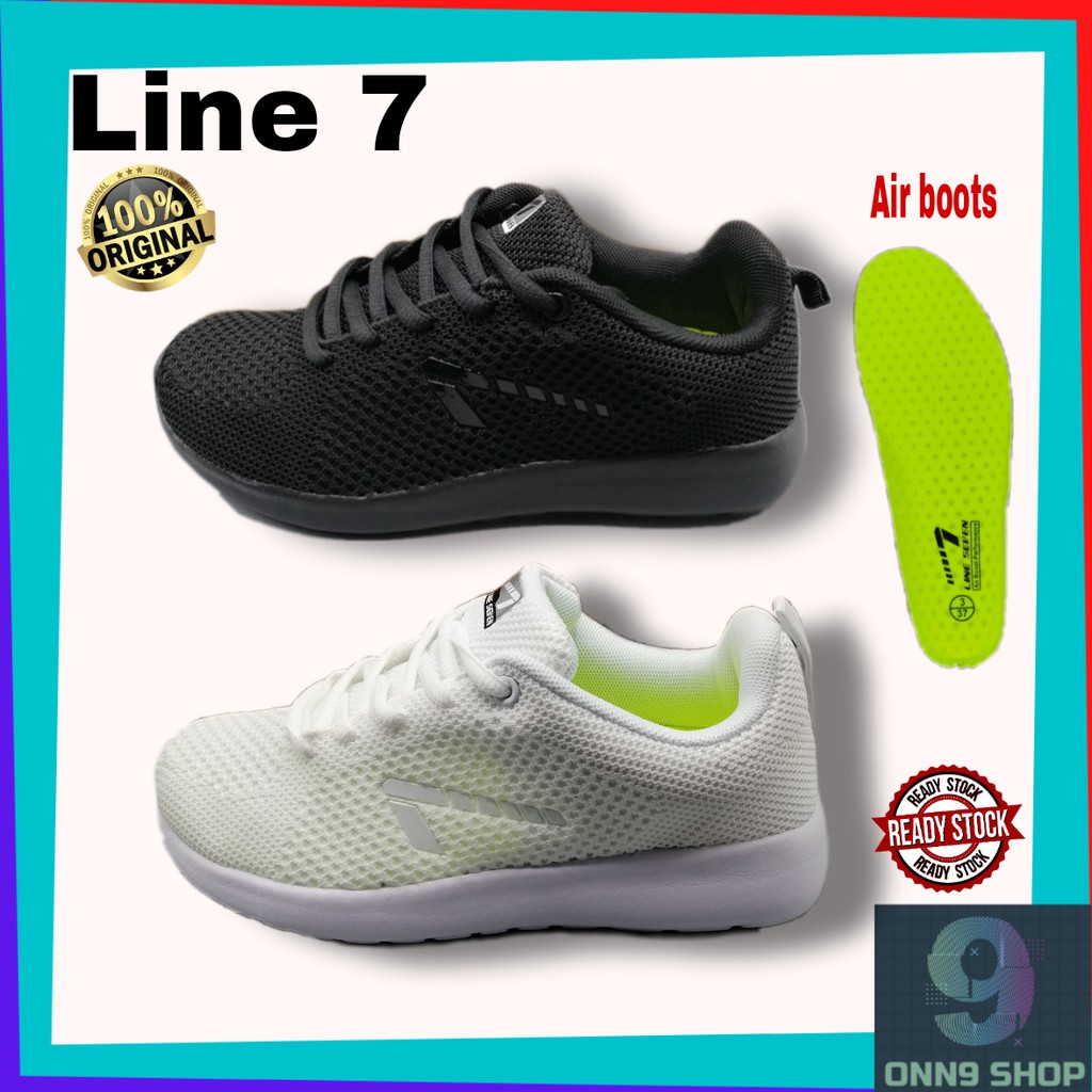 LINE7 6620/6610 ALLWHITE ALLBLACK CASUAL SHOES SPORT SHOES SCHOOL SHOES ...
