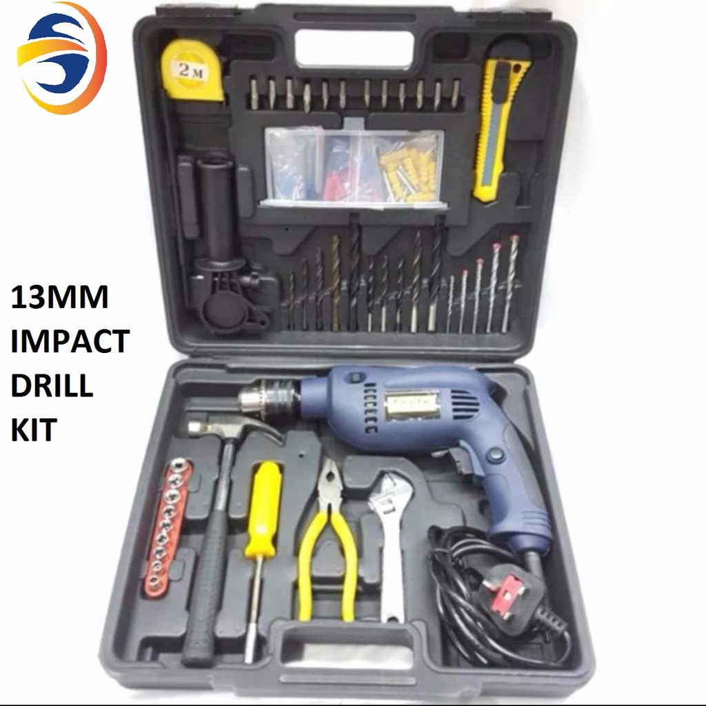 POWER UP 13MM ELECTRIC IMPACT DRILL KIT -105PCS | Shopee Malaysia