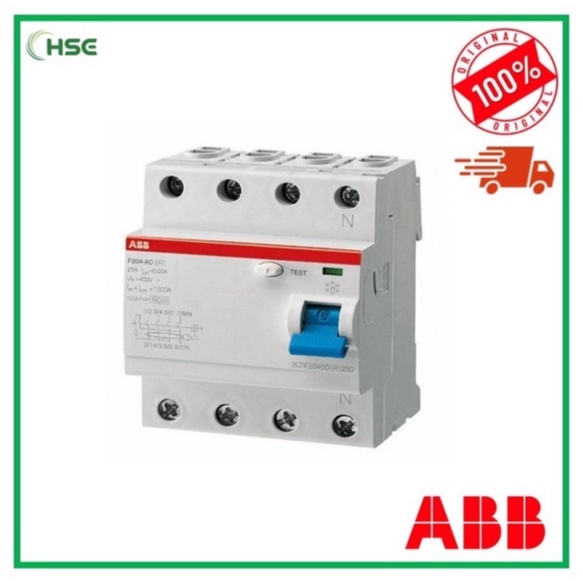 ABB FH204 AC IEC RCCB 40A/63A 100mA 4P - HSE | Shopee Malaysia