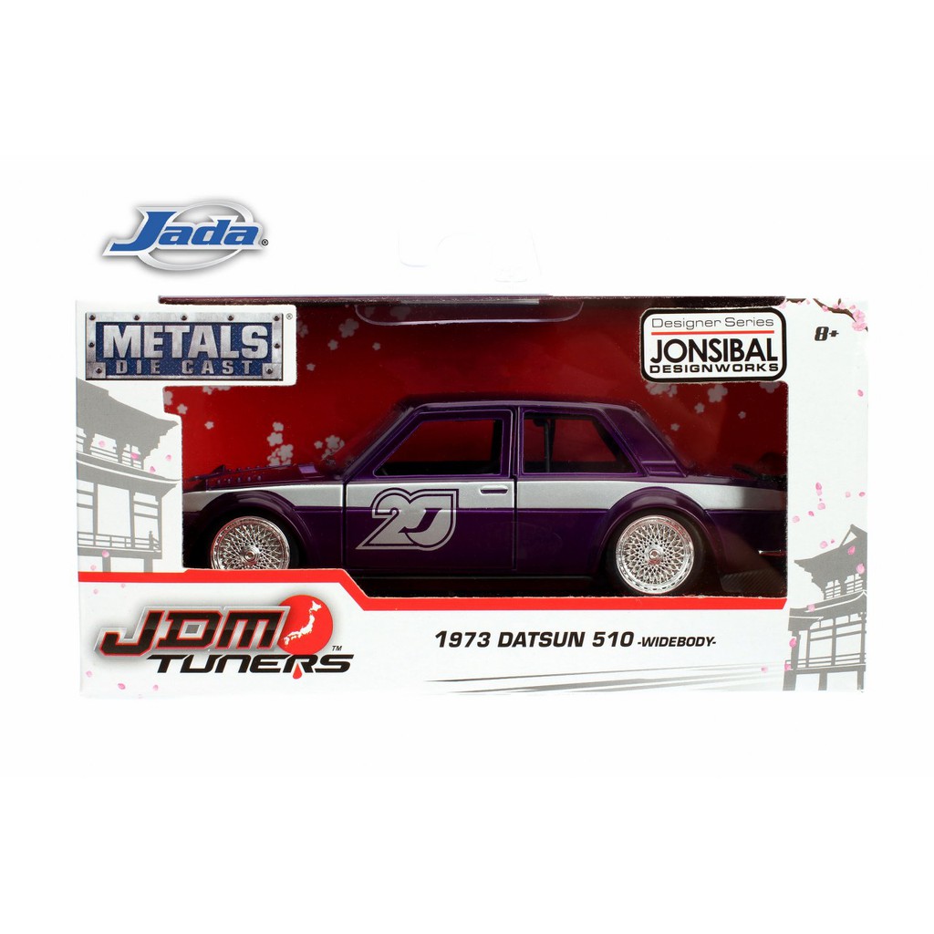JADA 1:32 JDM TUNERS METAL DIE CAST 1973 DATSUN 510 WIDE BODY (JONSIBAL ...