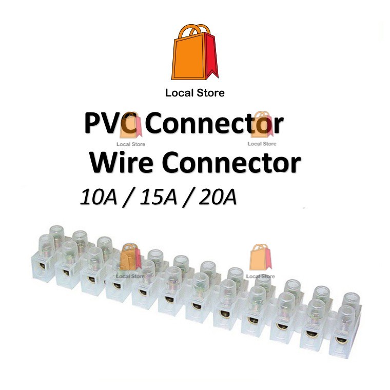 [ 1 UNIT ] 10A 15A 20A PVC Wire Cable connector connecter Terminal ...
