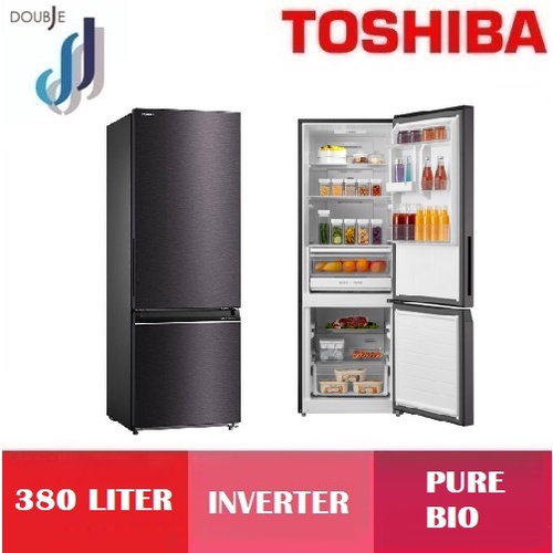 Toshiba Refrigerator (380L) Origin Inverter Pure Bio 2-Door Fridge GR ...